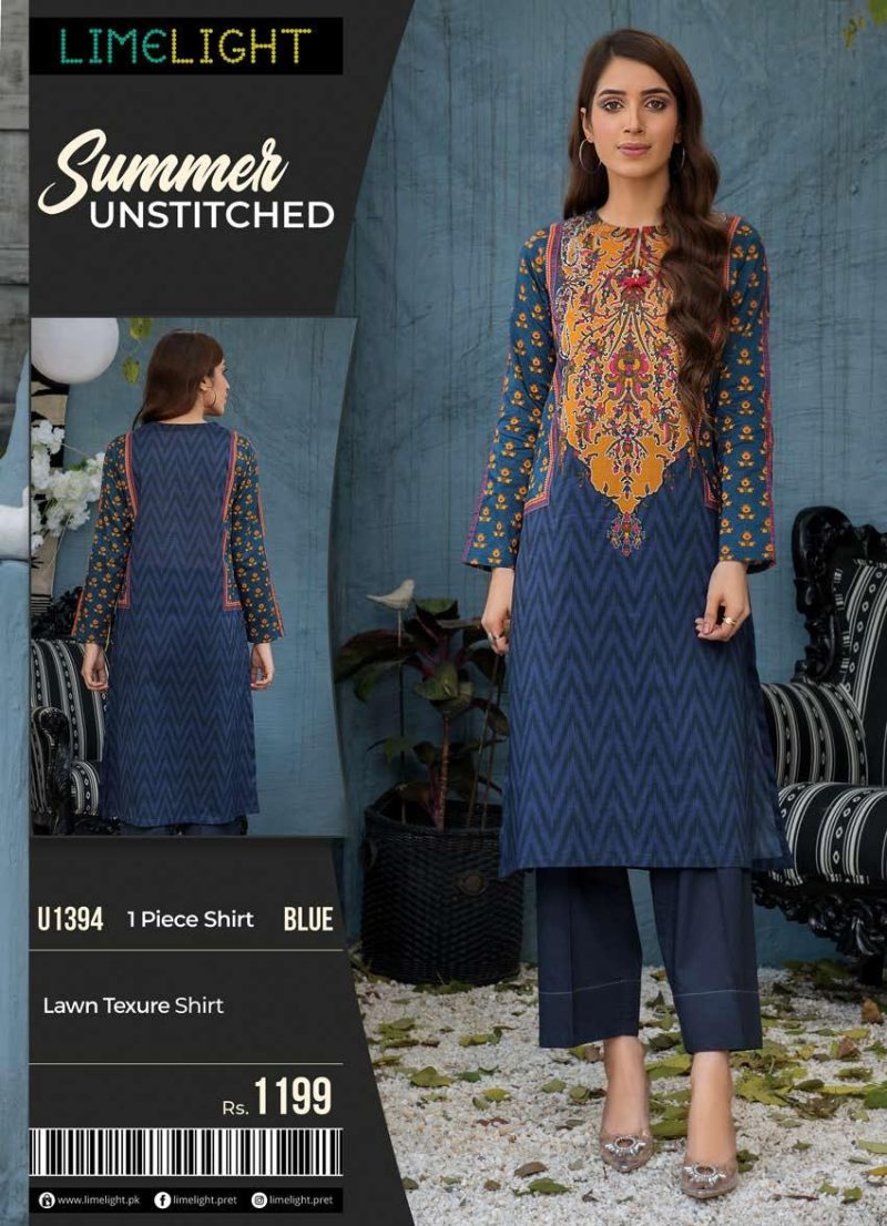 Limelight Shirt Blue - Abbas Cloth House