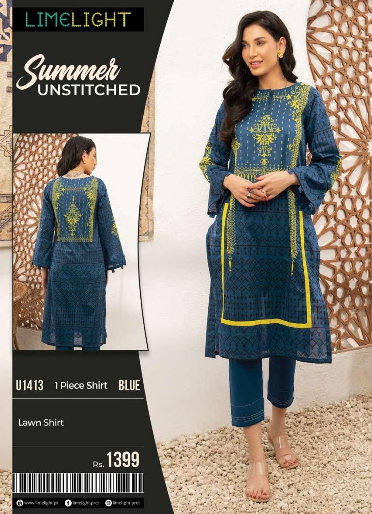 Limelight Shirt Blue 1 - Abbas Cloth House