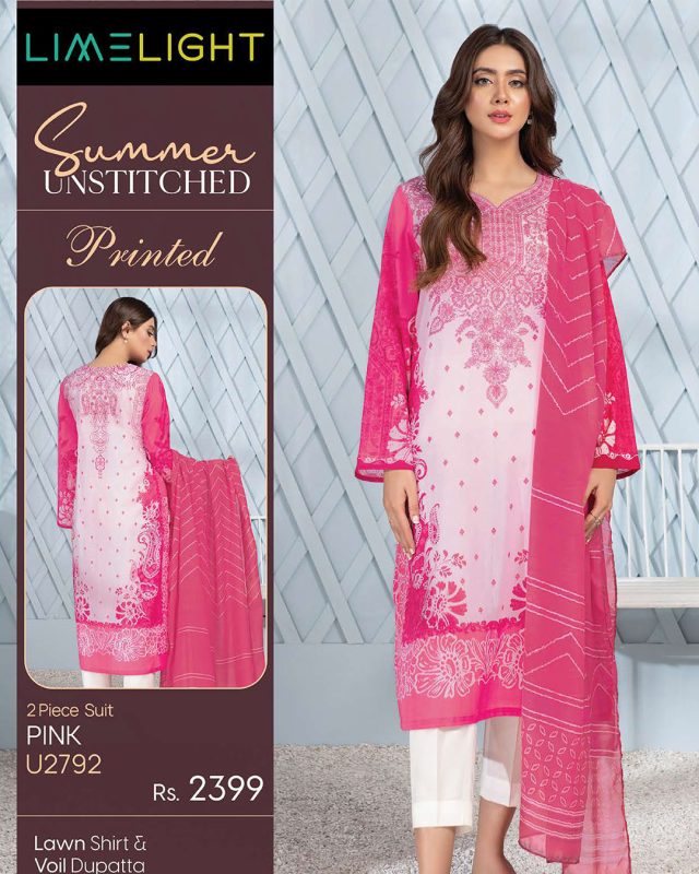Limelight Summer Unstitched Colour # U2792 - Abbas Cloth House