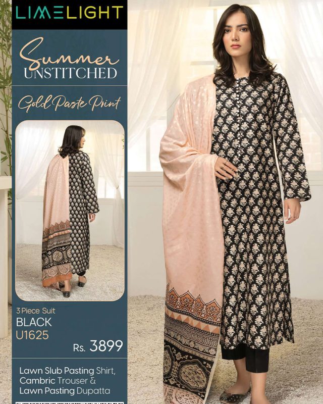 Limelight Summer Unstitched Colour # U1625 - Abbas Cloth House