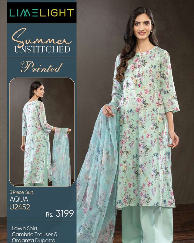 Limelight Summer Unstitched Colour # U2452 - Abbas Cloth House