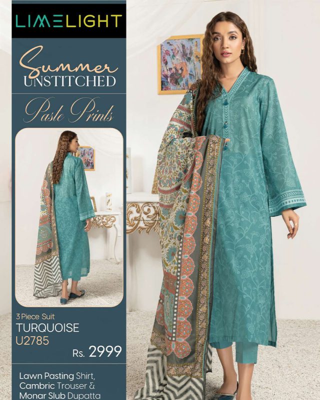 Limelight Summer Unstitched Colour # U2785 - Abbas Cloth House